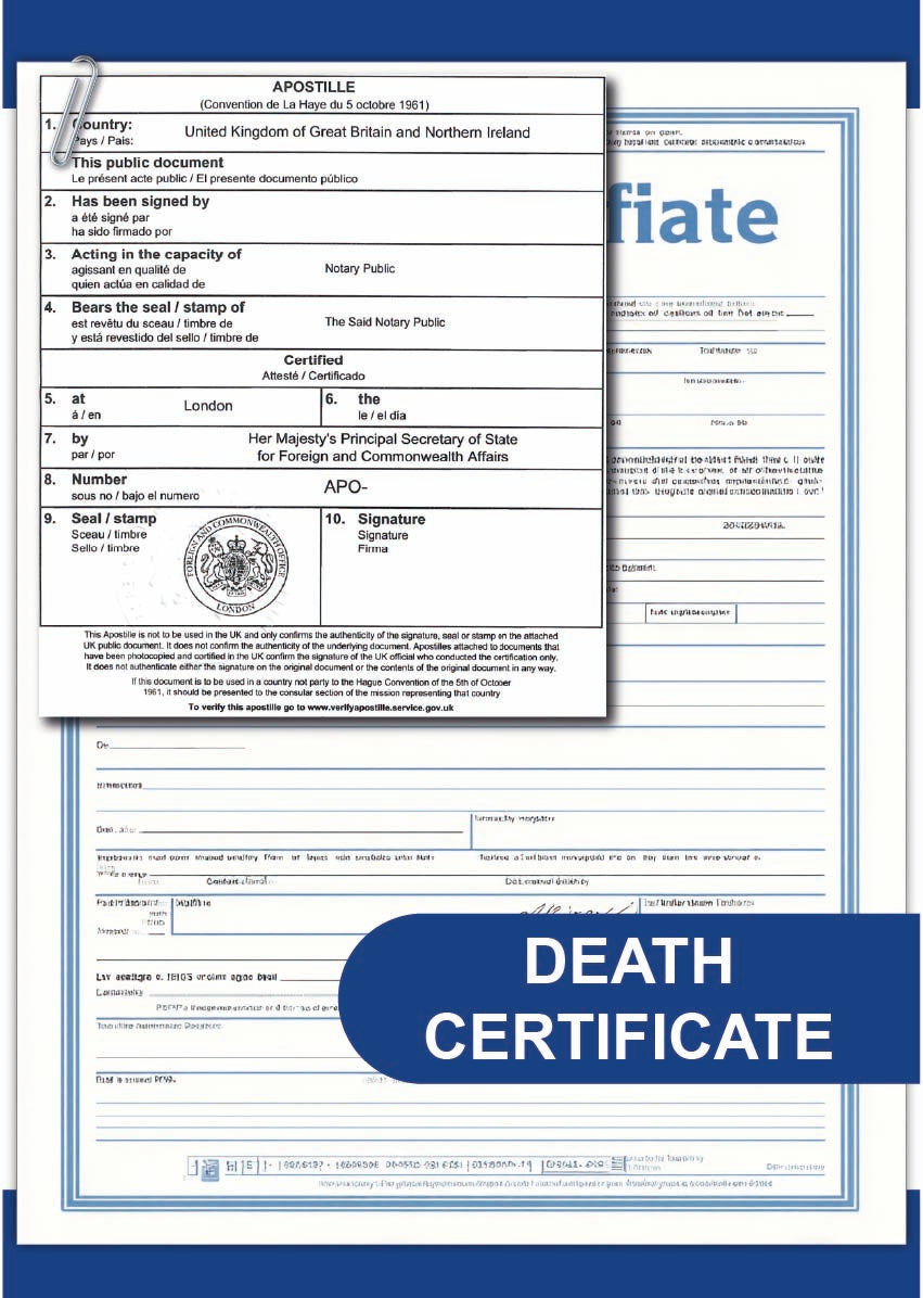 UK Death Certificate Apostille | Same-Day Legalisation
