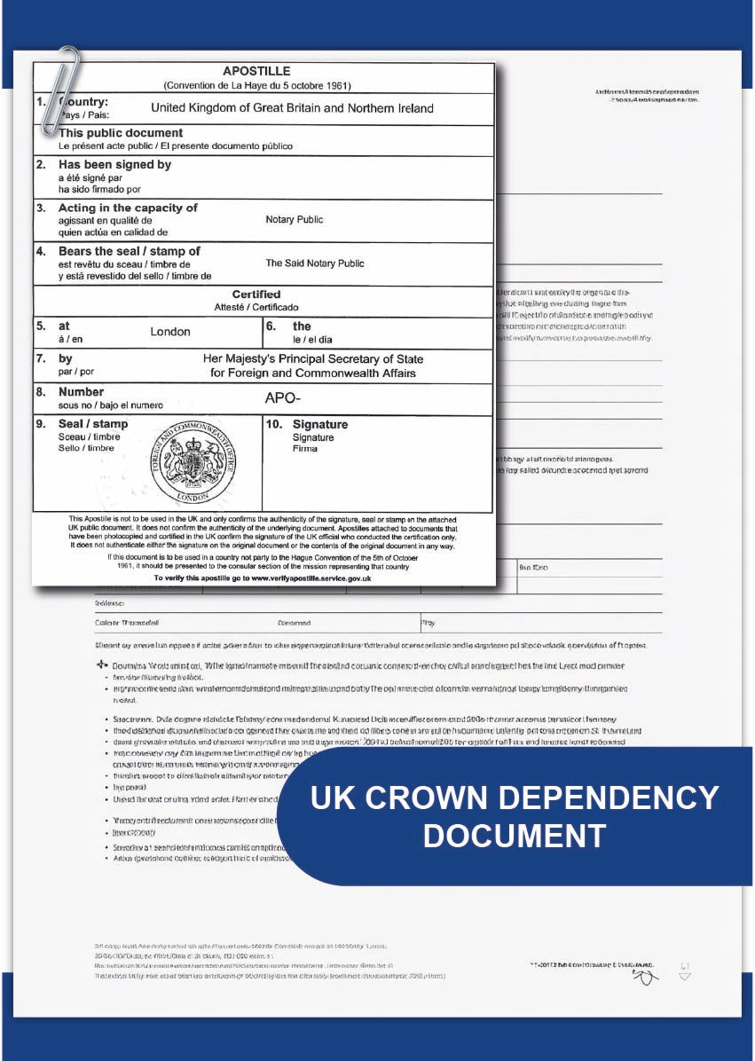 UK Crown Dependency Document Apostille | UK Legalisation